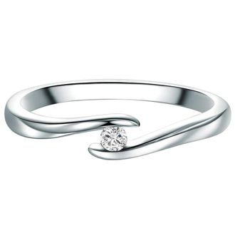 Trilani Ring - Sterling Silber Ring Diamant - Gr. 52 - in Silber - f&uuml;r Damen