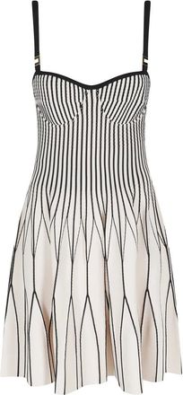 Elisabetta Franchi Femme, Robes, Multicolore, Taille: 40 FR Robe en maille bicolore