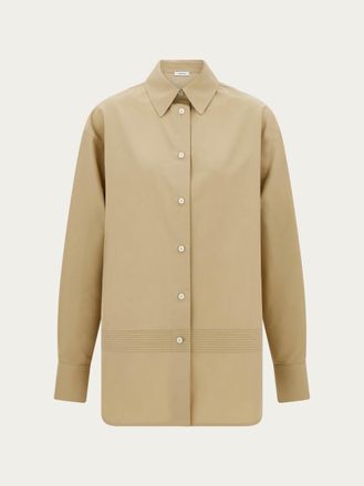 Ferragamo Damen Oversize-Bluse Beige