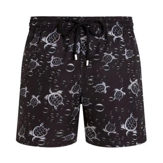 Vilebrequin Homme, Maillots de bain, Noir, Taille: XL Micro-Perforated Ultra-light and Packable Swim Shorts Bubble Turtles 3D