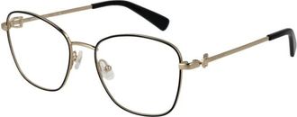 Longchamp Femme, Accessoires, Noir, Taille: ONE Size Montures Optiques Noires pour Femmes Design Élégant