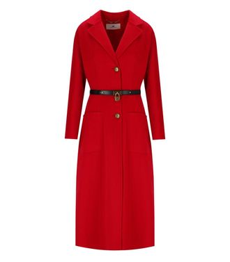 Elisabetta Franchi MANTEAU AVEC CEINTURE ROUGE ELISABETTA FRANCHI