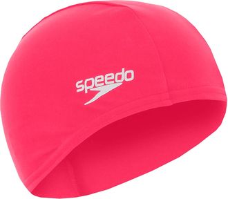 Speedo Unisex Kinder Polyester-Badekappe | Kinder Trainingsausrüstung, Scarlet, Einheitsgröße