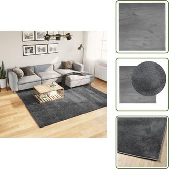 vidaXL Teppich f&uuml;r Flure - vidaXL Teppich OVIEDO Kurzflor Anthrazit 240x240 cm - Teppich f&uuml;r B&uuml;ro