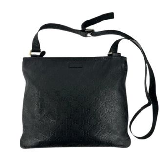 Gucci Sac bandouli&egrave;re en cuir Pre-owned - Femme - Pre-owned - Noir - Taille: ONE Size