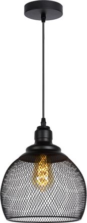 Lucide MESH - Pendelleuchten - Ø 22 cm - 1xE27 - Schwarz