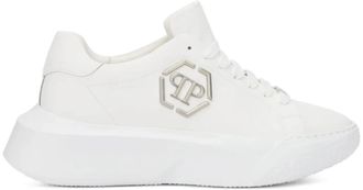 Philipp Plein Low-Top Sneaker - Godzilla Hexagon Logo Chunky Sneakers - Gr. 41 (EU) - in Wei&szlig; - f&uuml;r Damen