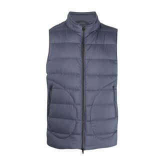 Herno Blaue Gewebte Federweste - - Jackets - Herren - Blau - XL