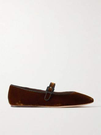 Loeffler Randall Babies En Velours À Finitions En Gros-grain Ginger - Marron