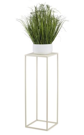 HowHomely Blumenst&auml;nder Metall Cremefarben 70 cm Hoch - Solider und Robuster Blumenhocker Metall - Pflanzenst&auml;nder f&uuml;r die Dekoration in Wohnzimmer Schlafzimmer