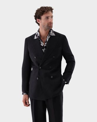 van Laack Sakko aus Wolle und Leinen doppelreihig