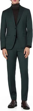 Digel Herren Anzug grün Slim Fit