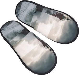 Generic Chaussons Phare Dans La Tempête Épais Pantoufles Doux Chaussons Maison Pour Hôtels Unisex Voyage M