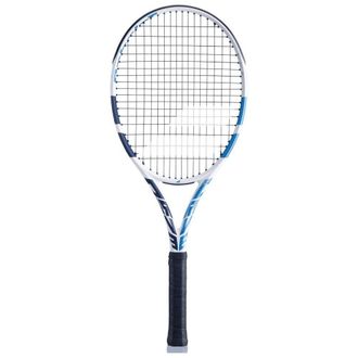 Babolat Tennisschl&auml;ger, Evo Drive Lite Women Bespannt, Standardgr&ouml;&szlig;e, Blau, Graphit, Geeignet f&uuml;r Junioren und Erwachsene, Erh&ouml;hte Handlichkeit, Au&szlig;ergew&ouml;hnli