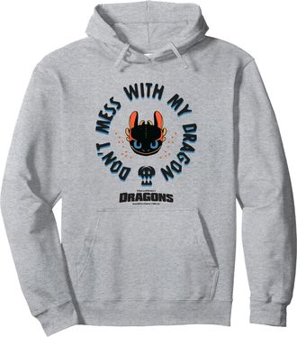 How To Train Your Dragon How to Train Your Dragon Dont Mess With My Dragon Text Logo Pullover Hoodie