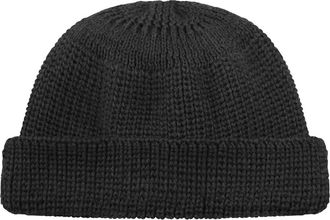 Hanseheld Strickm&uuml;tze Seeb&auml;r GOTS Dockerm&uuml;tze Seemannsm&uuml;tze kurz und flach - Schwarz | Seemannsm&uuml;tze | GOTSs Zertifiziert | Organic | kbT | Bio | Nachhaltig | M