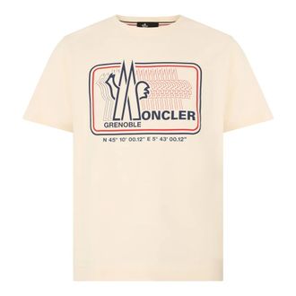 Moncler Homme, Tops, Beige, Taille: XL T-Chemises