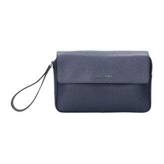 Orciani Homme, Sacs, Bleu, Taille: ONE Size Sac Pochette en Cuir Bleu