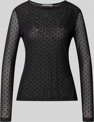 Christian Berg Longsleeve aus Mesh mit Rundhalsausschnitt