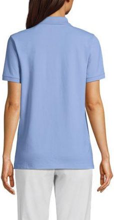 Lands End Piqu&eacute;-Poloshirt, Damen, Gr&ouml;&szlig;e:40-42 regular, Blau, Baumwoll-Mischung, by Lands End