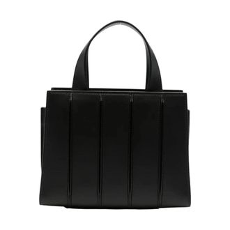 Max Mara Paneled Leather Tote Bag - - Bags - Damen - Schwarzk - ONE SIZE