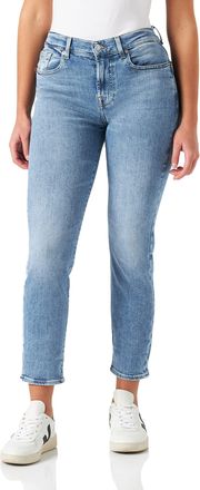 7 For All Mankind Damen Jsdtc120 Jeans, Light Blue, 32 EU