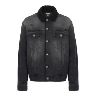 Balmain Verwaschene Jeansjacke - - Jackets - Herren - Schwarzk - M