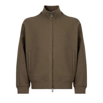 Emporio Armani Sportliche Zip-Jacke - - Sweatshirts & Hoodies - Herren - Braun - L