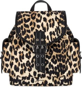 Ganni Rucks&auml;cke - Bucky Animalier Small Backpack - Gr. unisize - in Braun - f&uuml;r Damen