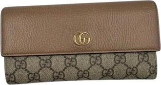 Gucci Portefeuille long vintage doccasion (bi-pli) - Femme - Pre-owned - Brun - Taille: ONE Size