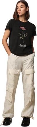 Only Onllucy Reg S/S Top Jrs Noos Femme Top, Noir/Imprim&eacute; : V&eacute;ritable, L