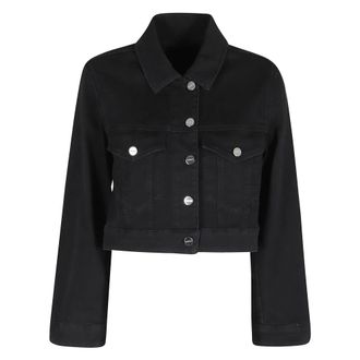 Dondup Femme, Vestes, Noir, Taille: 36 FR Giubbino Regular en Denim