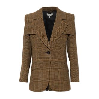 Chlo&eacute; Blazer en laine avec &eacute;charpe d&eacute;tachable - Femme - Vestes - Brun - Taille: 40 FR
