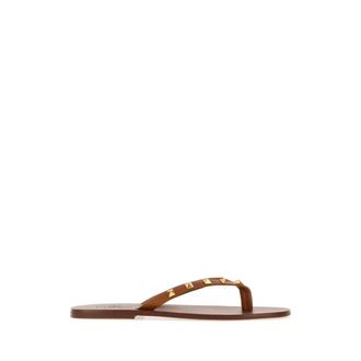 Valentino Garavani Homme, Chaussures, Brun, Taille: 40 EU Rockstud Thong Sandal