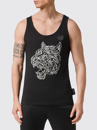 Plein Sport D&eacute;bardeur slim fit en coton avec imprim&eacute; logo Hexagon