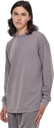 Urban Classics Herren T-Shirt Heavy Boxy Acid Wash Longsleeve Asphalt XXL