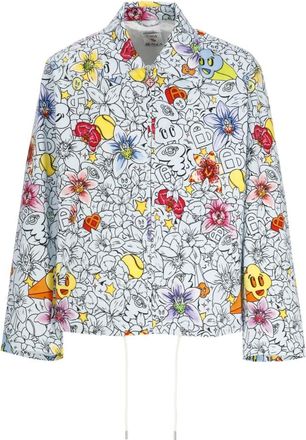 Casablanca Homme, Vestes, Multicolore, Taille: S Collage DIcones Graphiques Repeat Zip-Up Jacket