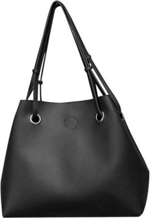 Hemobllo 2pièces Sac à Main Femme Noir Sac à Bandoulière Pratique Pour Femmes à Main Pour Usage Quotidien