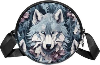 Generic Sac &agrave; bandouli&egrave;re rond pour femme, petit sac &agrave; bandouli&egrave;re esth&eacute;tique avec fermeture &eacute;clair et bretelles r&eacute;glables style d&eacute;contract&eacute; pour femmes et fi