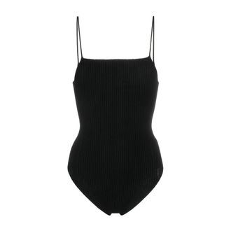 &Aacute;eron Geripptes Schwarzes Bodysuit - - Swimwear - Damen - Schwarzk - L