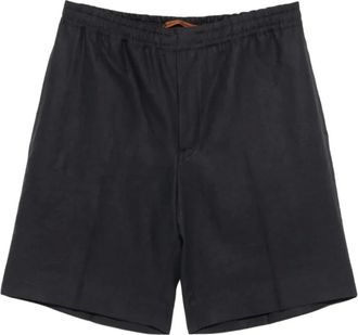 Ermenegildo Zegna Homme, Shorts, Bleu, Taille: 2XL Oasi Lino Shorts