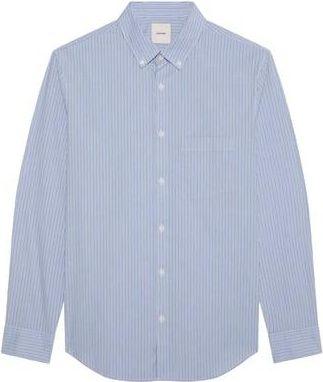Calvin Klein Chemise droite col boutonn&eacute; ray&eacute; en coton