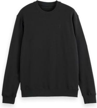 Scotch & Soda Core-Logo Sweatshirt Maillot de survêtement, Black, XL Homme