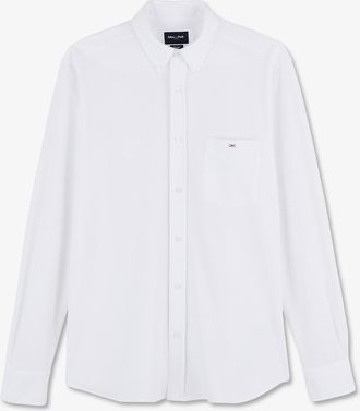Eden Park Chemise En Coton Pinpoint Blanc Old Ref Pp