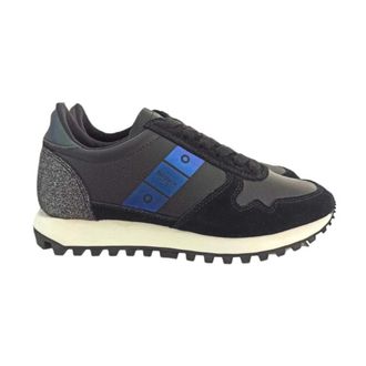 Blauer Stylische Sneakers - - Shoes - Damen - Schwarzk - 38 EU