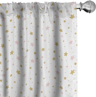Abakuhaus Kindergarten Vorhänge, Gardinen, Sky Sterne Kreise Spots, Fensterbehandlungen für Wohnzimmer Schlafzimmer Dekor, 2 Stück 75 cm b x 225 cm h, Pale Kaff