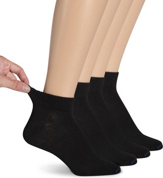 Dr. Scholls Damen Diabetes and Circulatory Low Cut 4 Pair Lssige Socken, schwarz, Einheitsgröße (4er Pack)