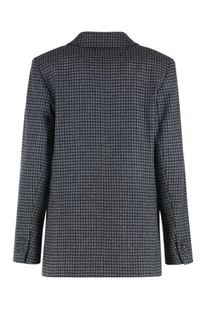 A.P.C. Womens Double Breasted Blazer Blue Wool Blazers Jacket