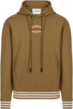 Iceberg Homme, Sweatshirts et sweats &agrave; capuche, Vert, Taille: 2XL Sweat &agrave; capuche coupe r&eacute;guli&egrave;re