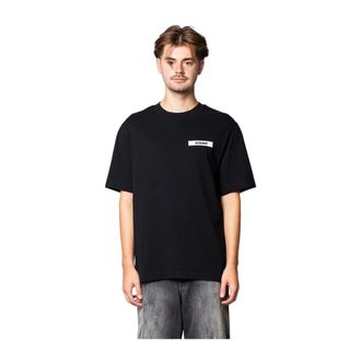 Jacquemus Homme, Tops, Noir, Taille: 2XL Le T-Shirt Gros Grain